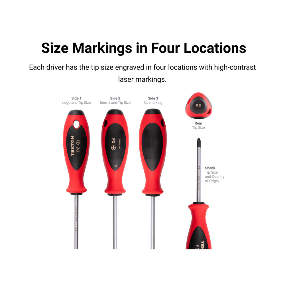 Tekton - Torx Drivers: End Type: Torx; Torx Size: T6; Handle Type ...