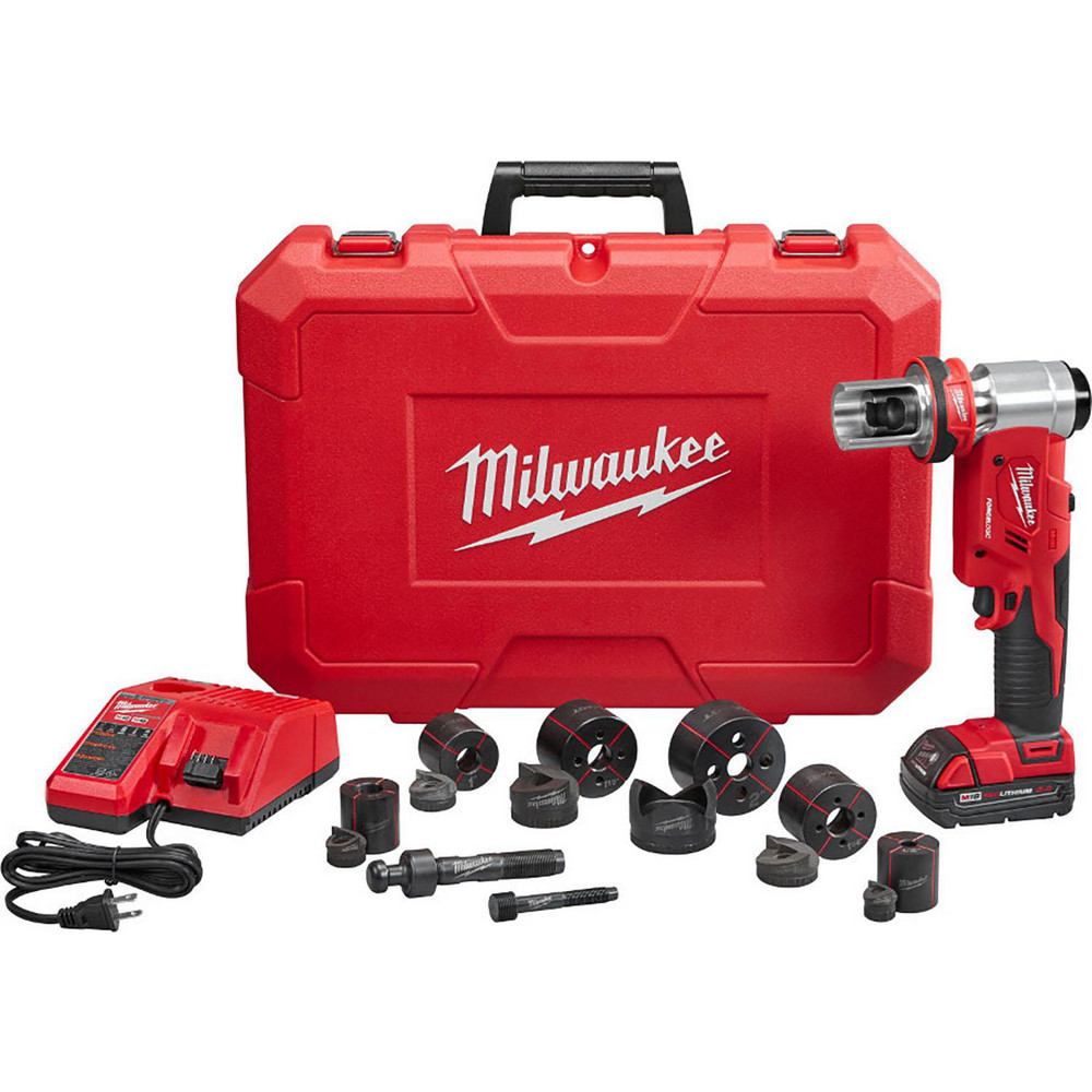 Milwaukee Tool - 18 Piece, 1/2" Punch Hole Dia, Power Knockout Set ...