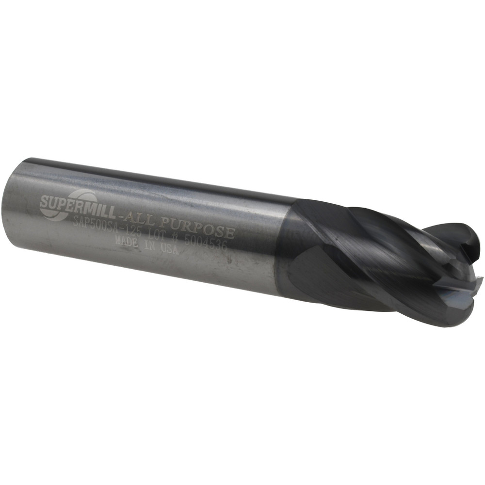 Supermill - Corner Radius End Mill: 1/2" Dia, 5/8" LOC, 0.1250" Radius ...