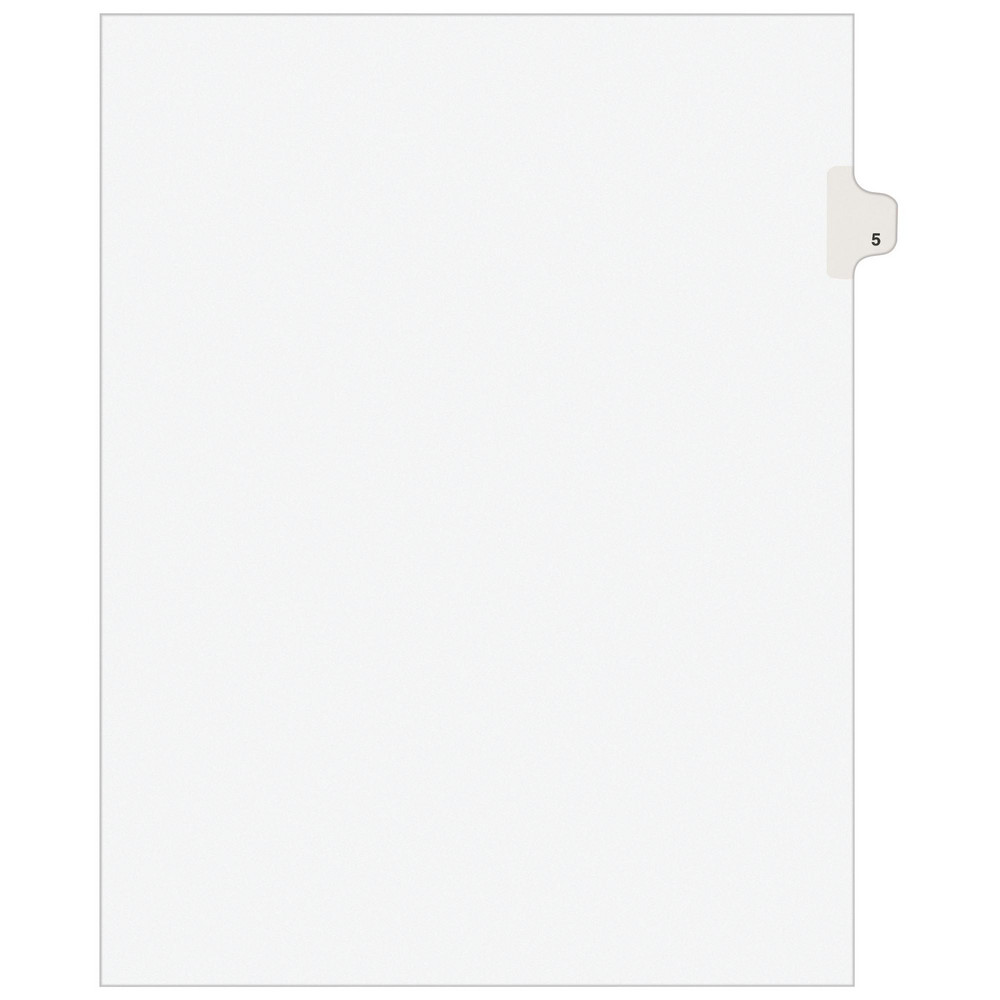 AVERY - 11 x 8 1/2" 5" Label, 25 Tabs, Unpunched, Preprinted Tab ...