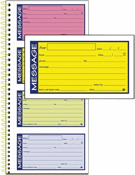 AT-A-GLANCE - Call Book: 200 Sheets, 5-1/4 x 11" Sheet, Canary Paper ...