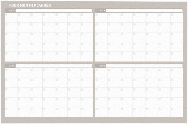 MasterVision - Wall Calendar: 0 Sheets, 36 x 48" Sheet, Planner Ruled ...