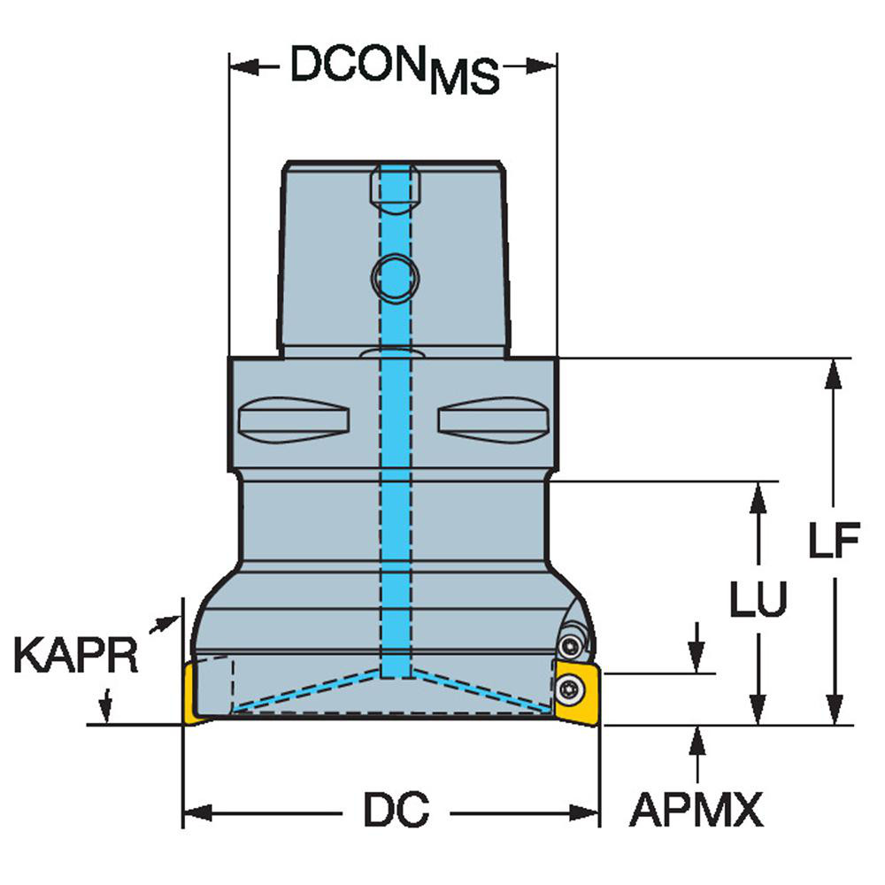 Sandvik Coromant - 80mm Cut Diam, 63mm Arbor Hole Diam, 11mm Max Depth ...