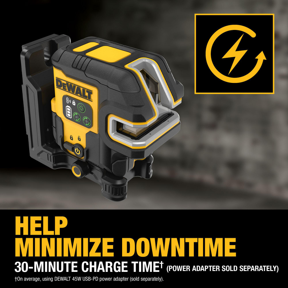 DeWALT - Laser Levels: Level Type: Cross Line, 5-Point Level; Laser ...