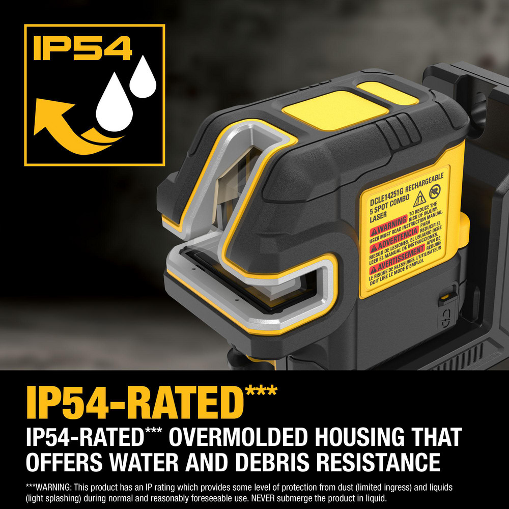 DeWALT - Laser Levels: Level Type: Cross Line, 5-Point Level; Laser ...