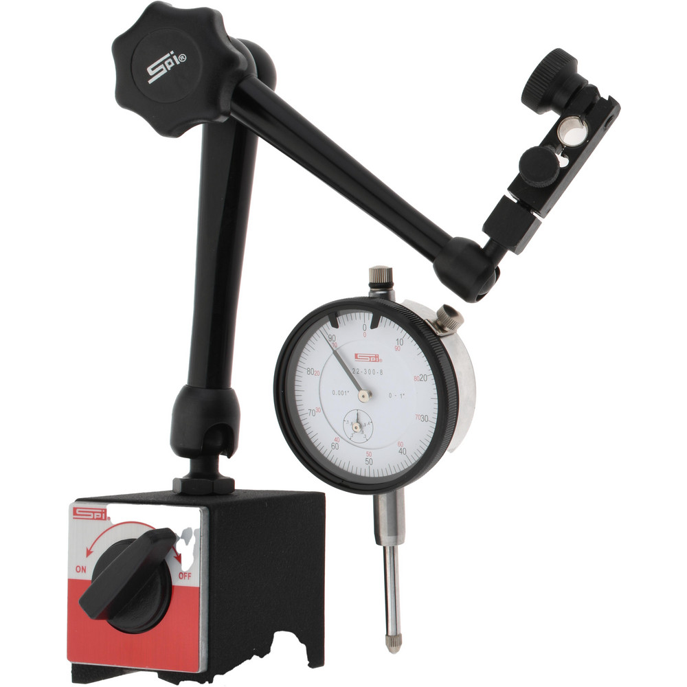 SPI - Dial Indicator & Base Kit: 2.3600" Base Length, 2.1700" Base ...