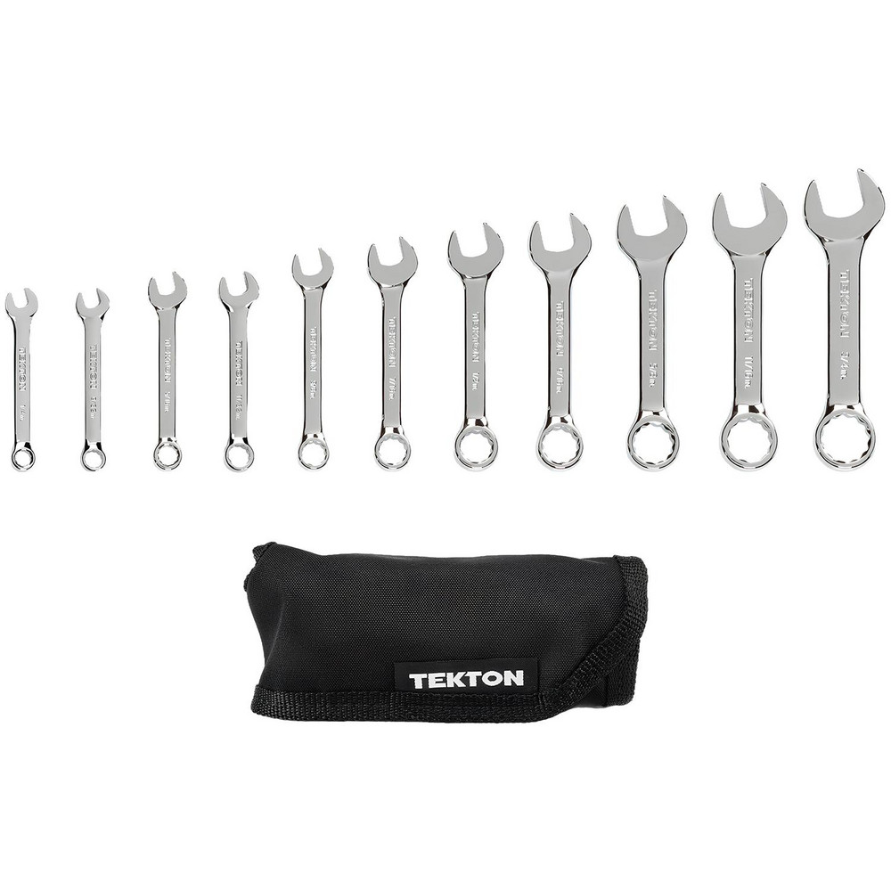Tekton - Combination Wrench Set: 11 Pc, 1/4 in - 3/4 in Wrench, Inch ...