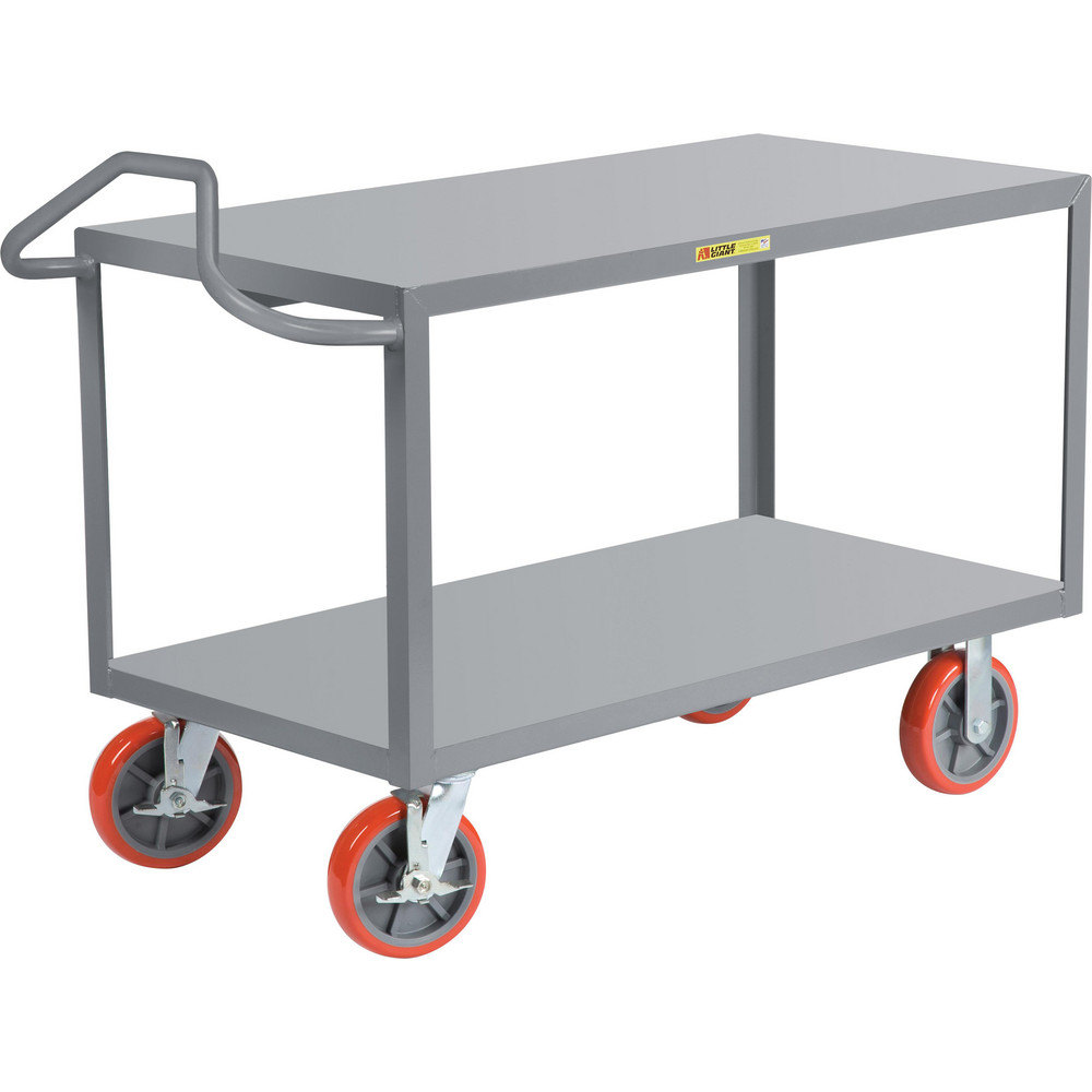 Little Giant® - Shelf Utility Cart: 48" Long, 30" Wide, Steel, 3600 lb ...