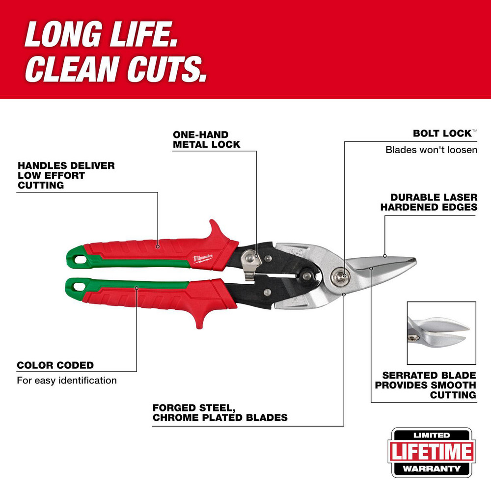 Milwaukee Tool - Snip & Shear Sets: Set Type: Aviation Snip Set ...