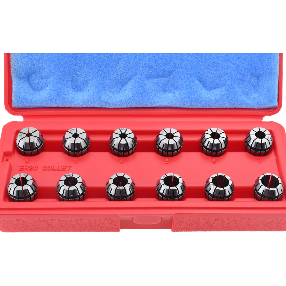 Accupro - Collet Set: 12 Pc, Series ER20, 1/2" Capacity | MSC Direct