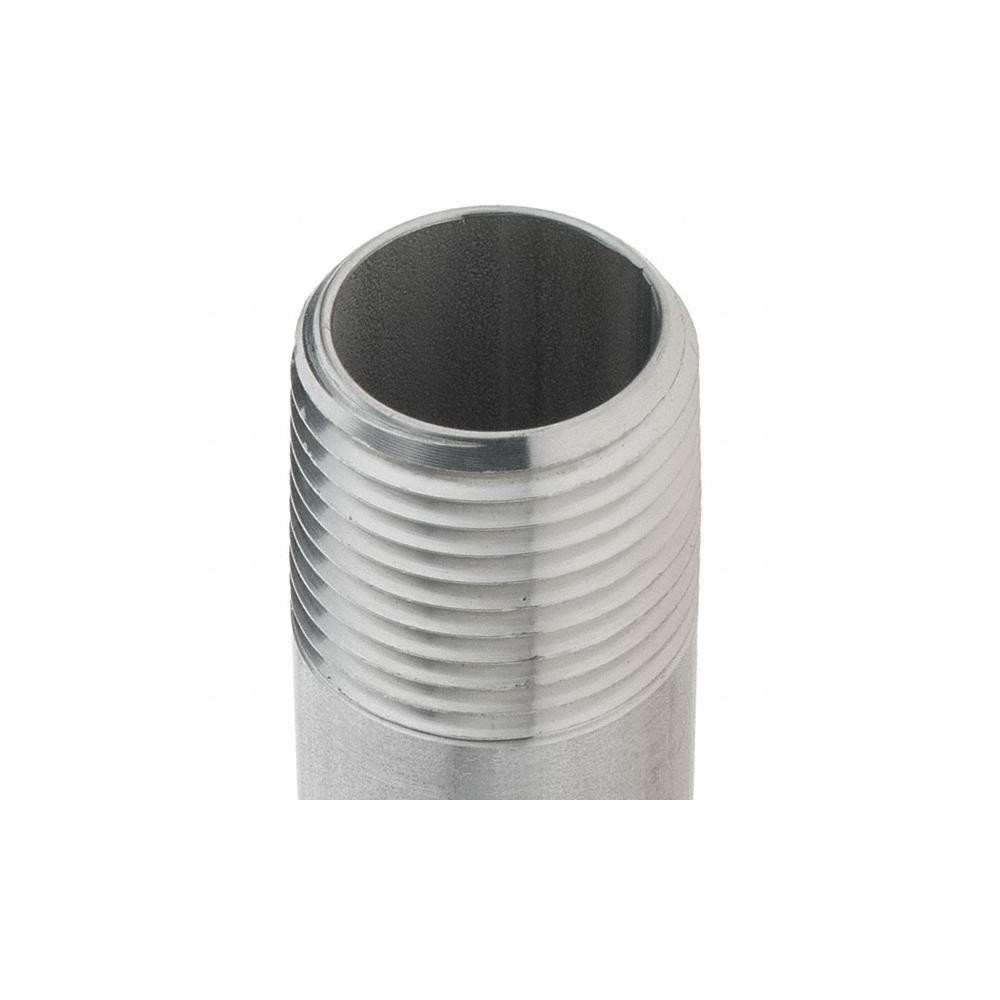 Value Collection - Stainless Steel Pipe Nipple: 1/2" Pipe, Grade 304 ...