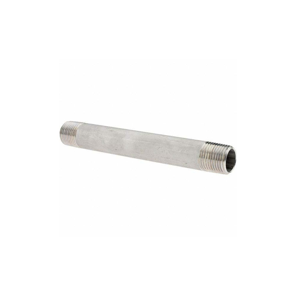 Value Collection - Stainless Steel Pipe Nipple: 1/2" Pipe, Grade 304 ...