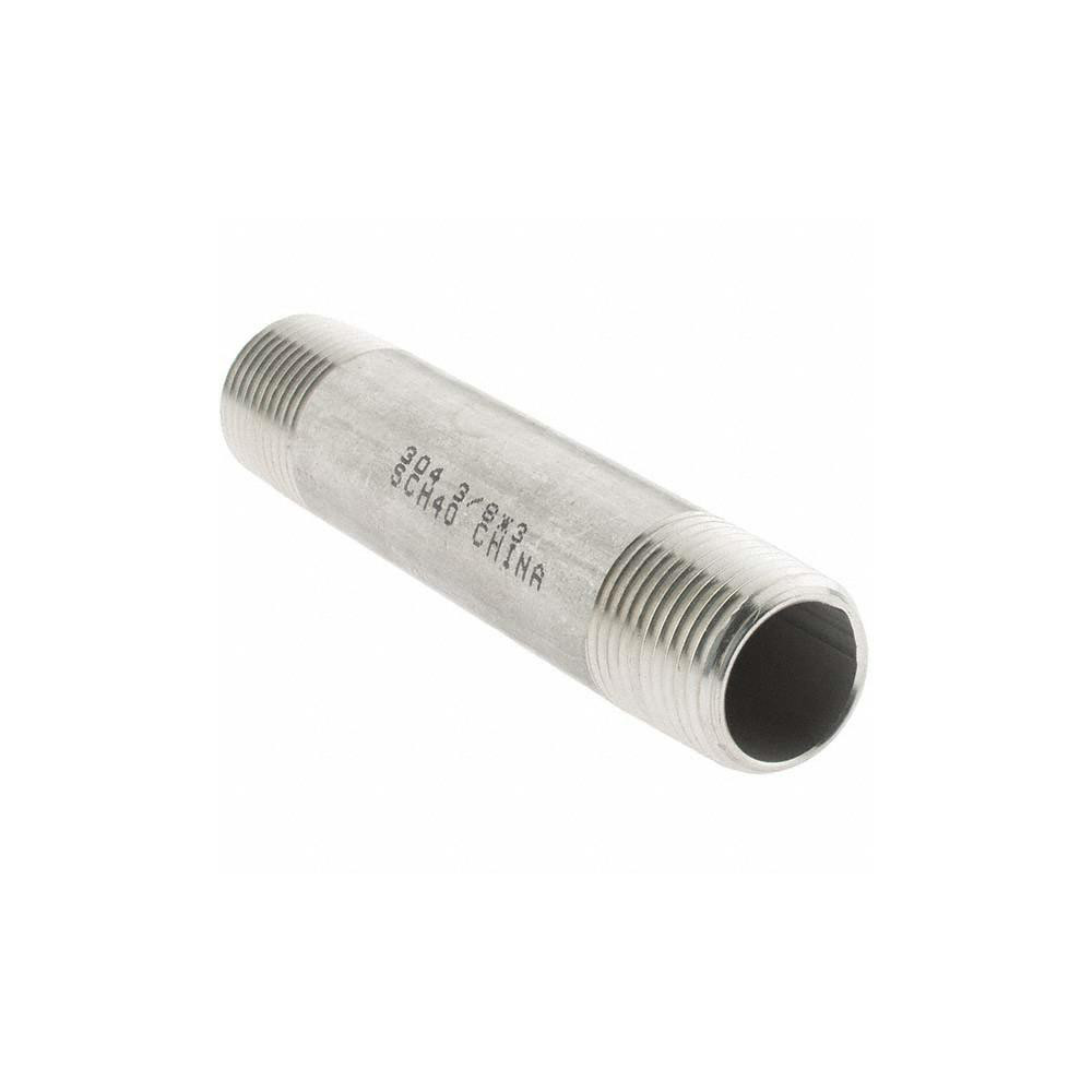 Value Collection - Stainless Steel Pipe Nipple: 3/8" Pipe, Grade 304 ...