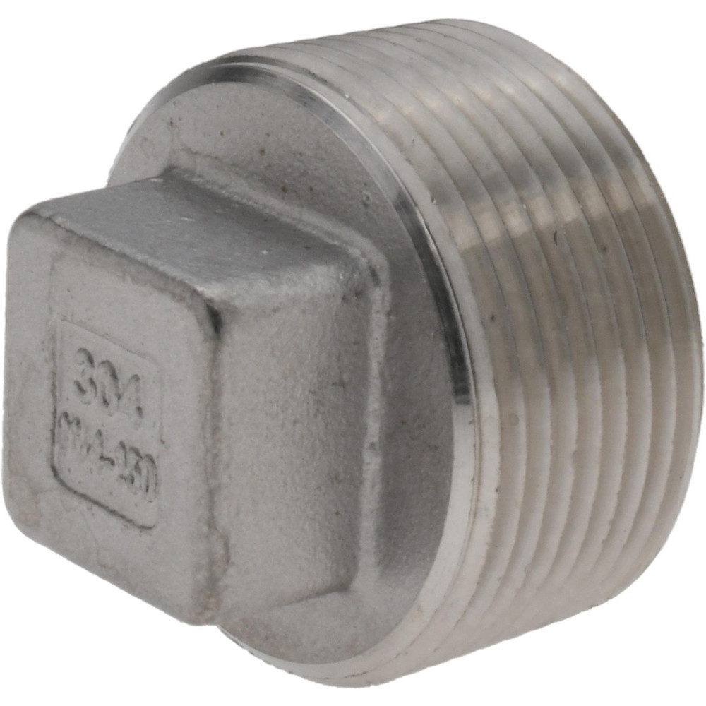 Value Collection - Pipe Square Head Plug: 1-1/4", 304 Stainless Steel ...