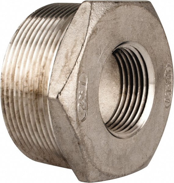 Value Collection - Pipe Hex Bushing: 2 x 1", 304 Stainless Steel | MSC ...