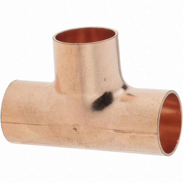 Value Collection - Wrot Copper Pipe Tee: 1/2" x 1/2" x 1/2" Fitting, C ...
