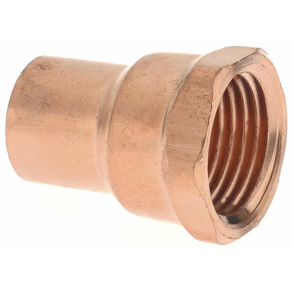 Value Collection - Wrot Copper Pipe Adapter: 1/2" x 1/2" Fitting, C x F ...