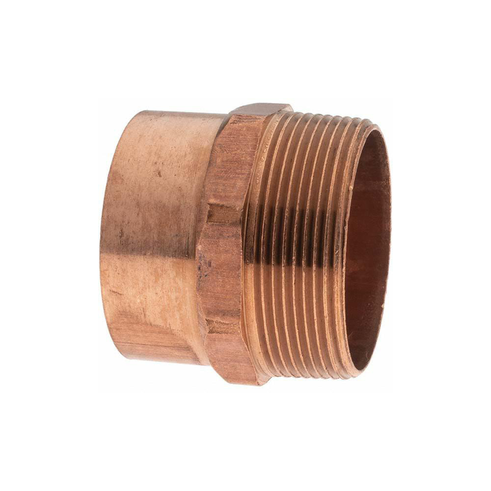 Value Collection - Wrot Copper Pipe Adapter: 2" x 2" Fitting, C x M ...