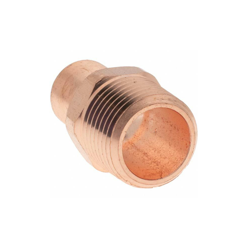 Value Collection - Wrot Copper Pipe Adapter: 1/2" x 1/2" Fitting, FTG x ...