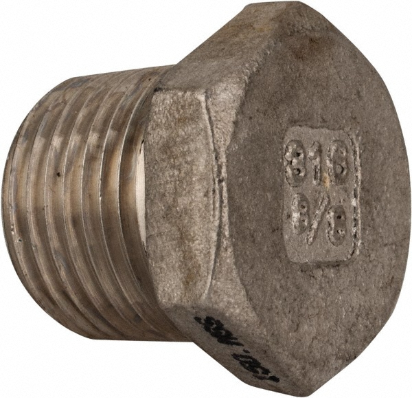 Value Collection - Pipe Hex Plug: 3/8", 316 Stainless Steel | MSC Direct