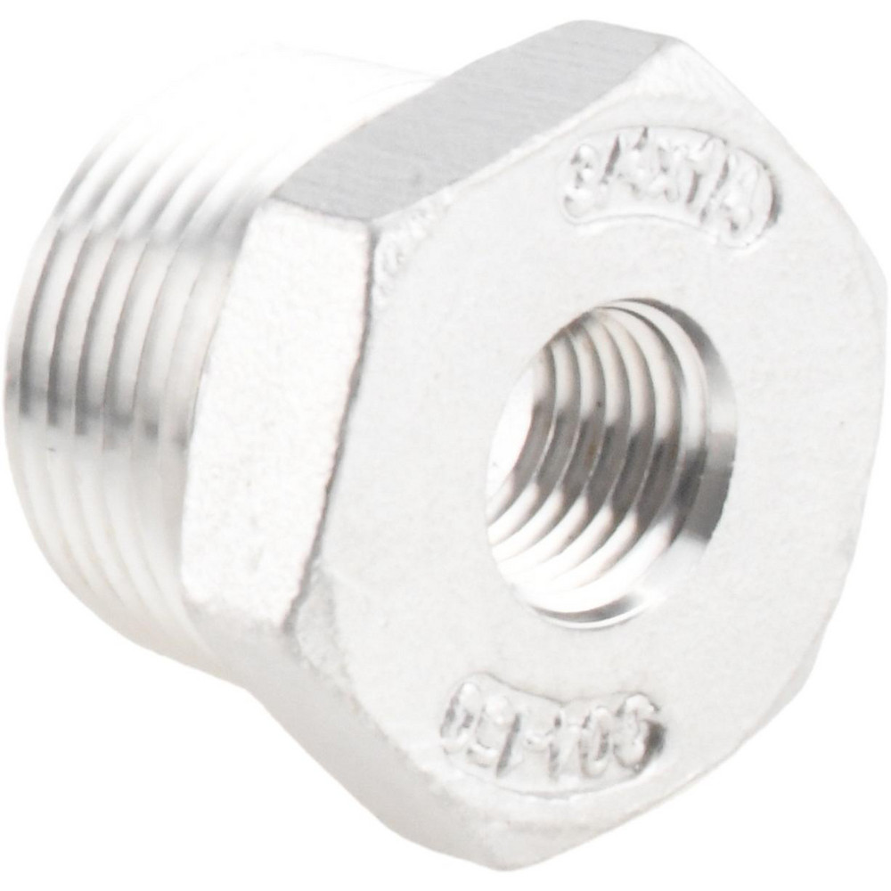 Value Collection - Pipe Hex Bushing: 3/4 x 1/4", 304 Stainless Steel ...