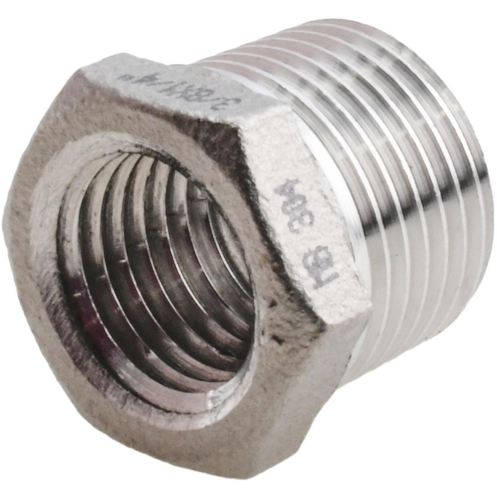 Merit Brass - Pipe Bushing: 3/8 x 1/4", 304 Stainless Steel | MSC Direct