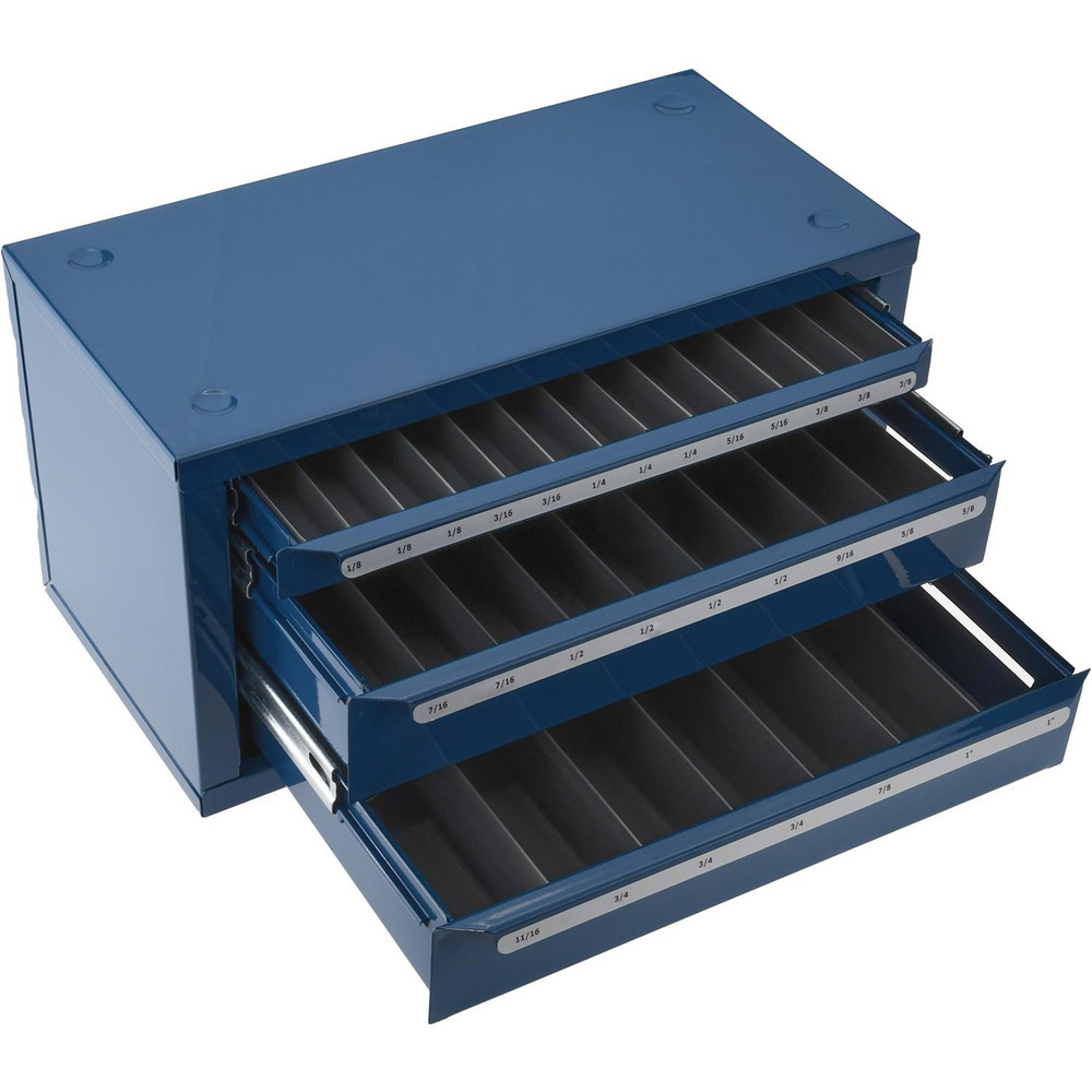 Huot - 3 Drawer, 1/8 to 1" End Mill Dia, Steel End Mill Storage | MSC ...