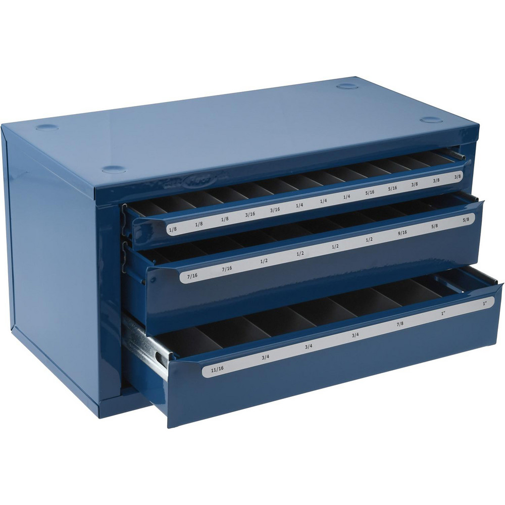 Huot - 3 Drawer, 1/8 to 1" End Mill Dia, Steel End Mill Storage | MSC ...