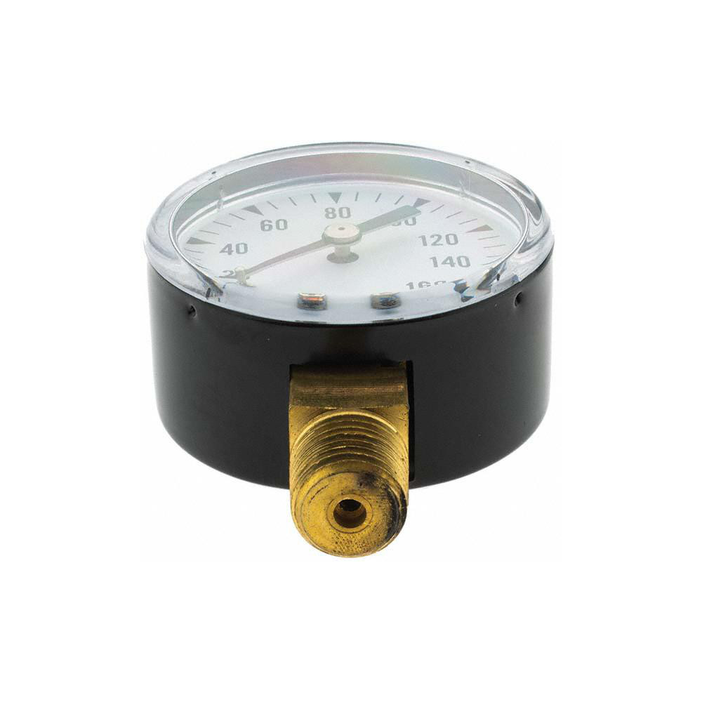 Value Collection - Pressure Gauge: 2" Dial, 1/4" Thread, NPT, Lower ...