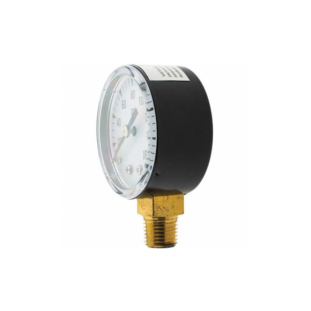 Value Collection - Pressure Gauge: 2" Dial, 1/4" Thread, NPT, Lower ...