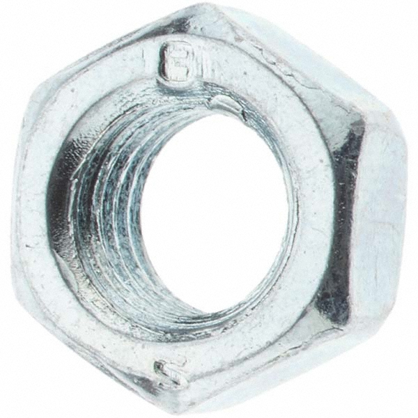 Value Collection - Hex Nut: M7x1, Grade Class 8 Steel, Zinc Finish ...
