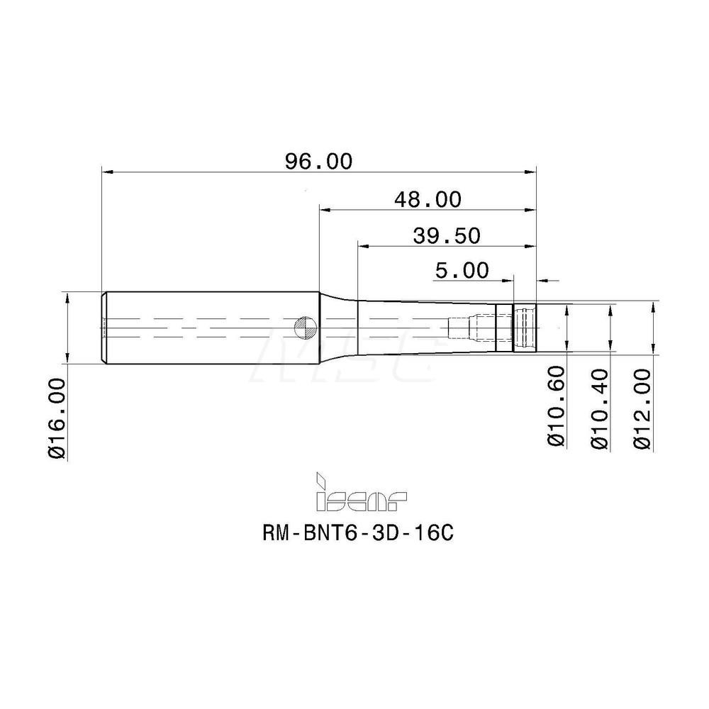Iscar - Axial Clamp Straight Shank Modular Reamer Body | MSC Direct