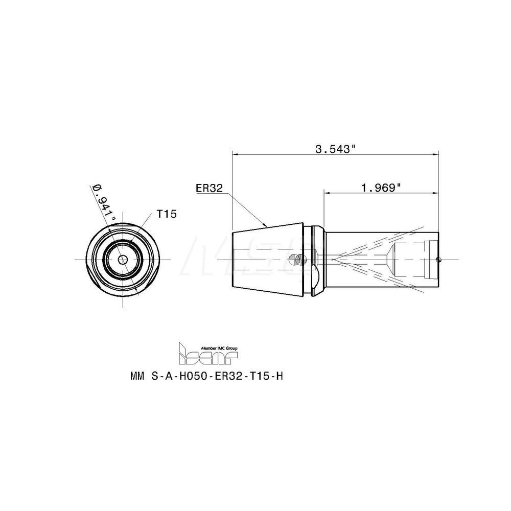 Iscar - Replaceable Tip Milling Shank: Series Multimaster, 50 mm ...