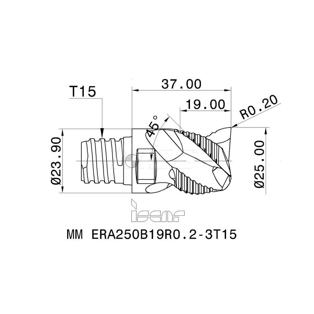 Iscar - Roughing Milling Tip Insert: MMERA250B19R0.23T15, Carbide | MSC ...