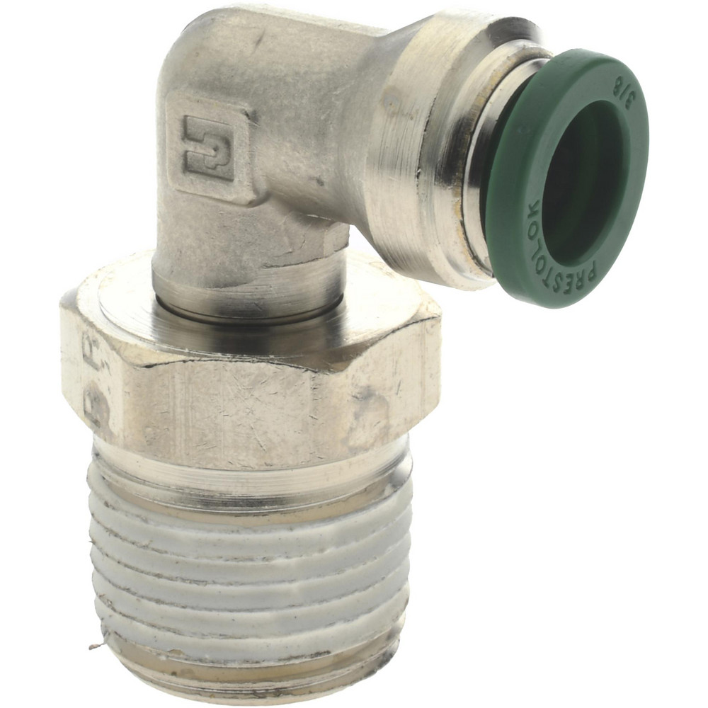 Parker - Push-to-Connect Push-to-Connect x Male NPTF Fitting: 90 deg Swivel Elbow, 1/2 Thread ...