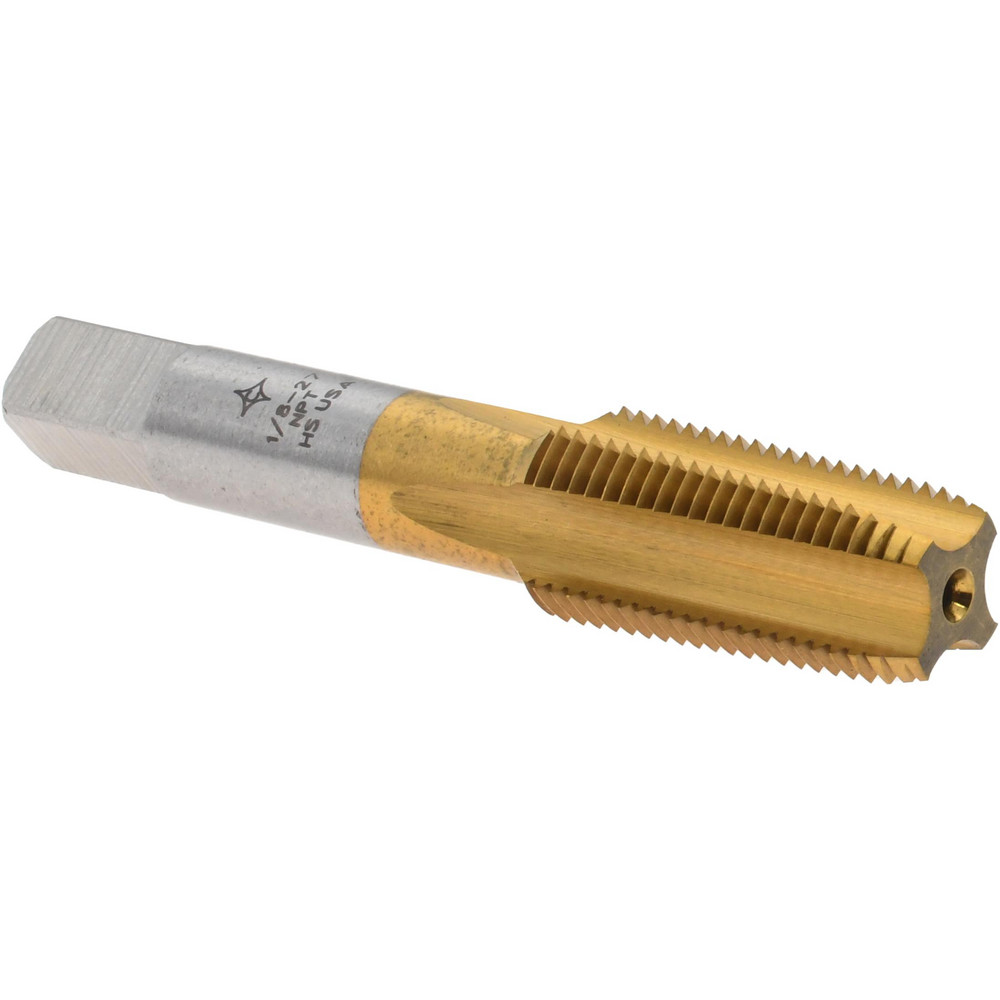 Cleveland - Standard Pipe Tap: 1/8-27, NPT, 4 Flutes, High Speed Steel ...