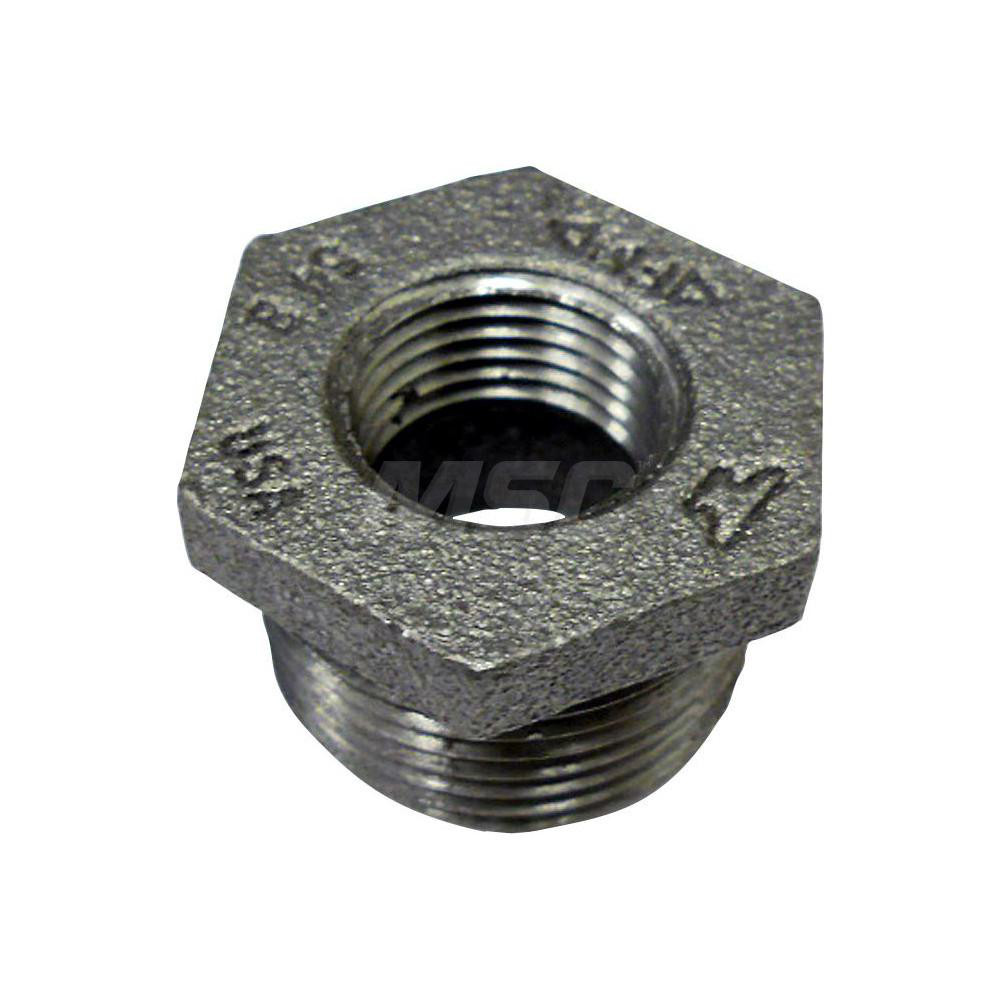 Anvil - Black Hex Bushing: 6 x 2", 125 psi, Thread x Thread | MSC Direct