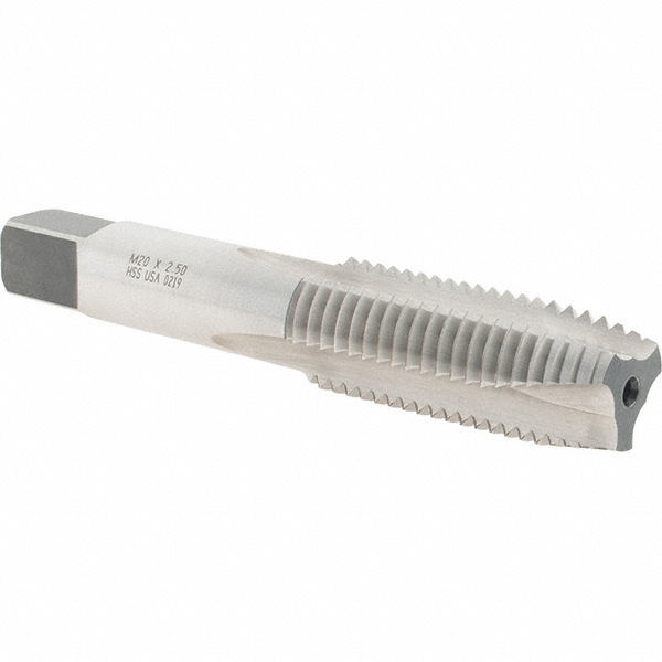Made in USA - Spiral Point Tap: M20x2.5 Metric Coarse, 3 Flutes, Plug ...