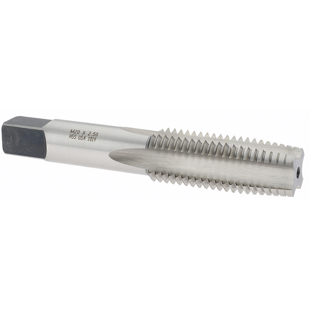 Made in USA - Straight Flute Tap: M20x2.5 Metric Coarse, 4 Flute, Taper ...