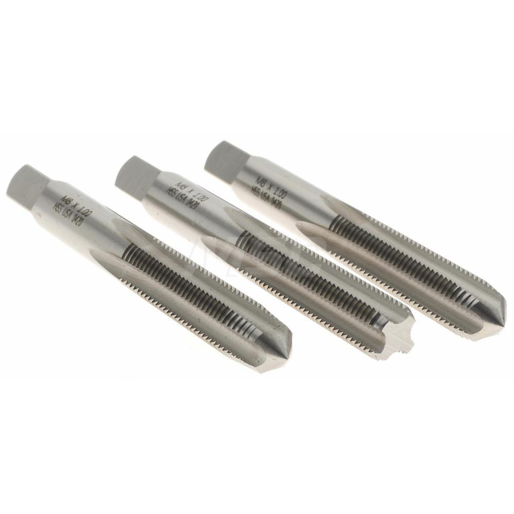 Made in USA - Tap Set: M8 x 1 Metric Fine, 4 Flute, Bottoming Plug ...