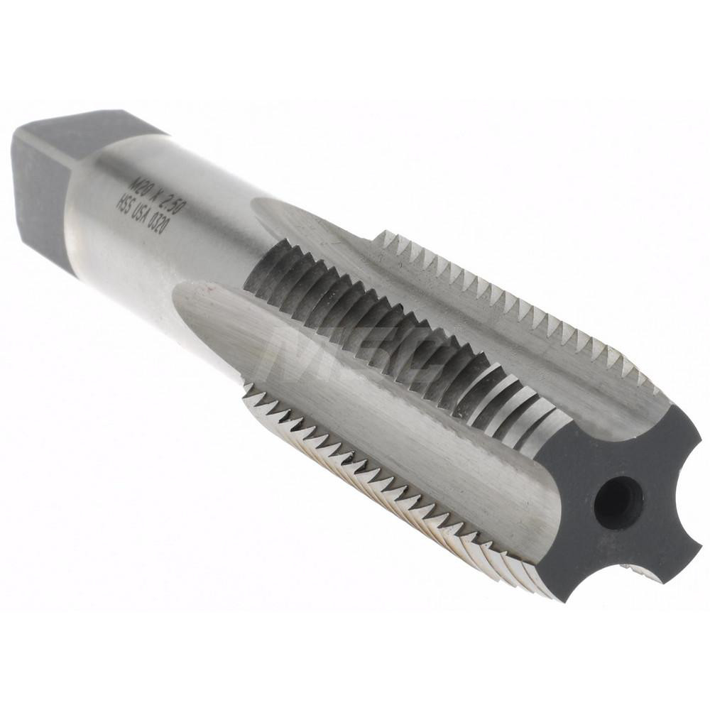 Made in USA - Straight Flute Tap: M20x2.5 Metric Coarse, 4 Flute, Plug ...