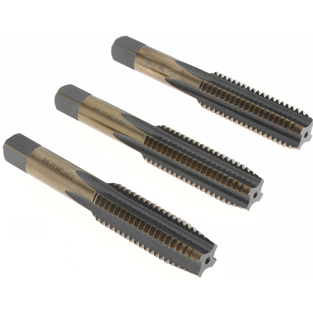 Import - Tap Set: 5/8-11 UNC, 4 Flute, Bottoming Plug & Taper, High ...