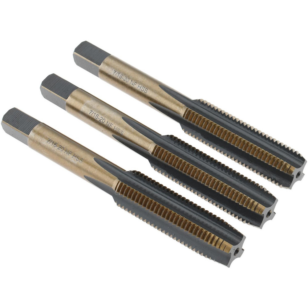 Import - Tap Set: 7/16-20 UNF, 4 Flute, Bottoming Plug & Taper, High ...