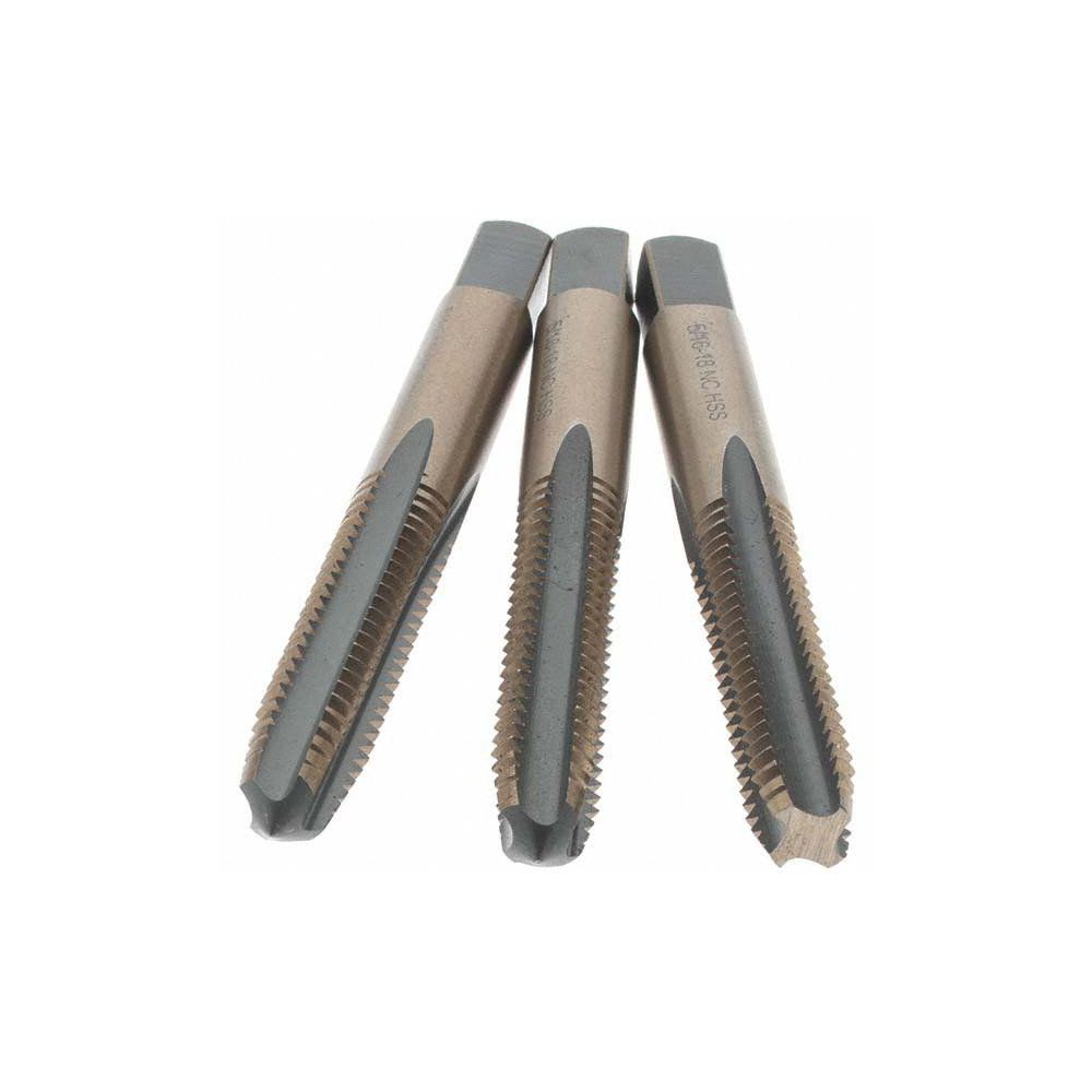 Import - Tap Set: 5/16-18 UNC, 4 Flute, Bottoming Plug & Taper, High ...