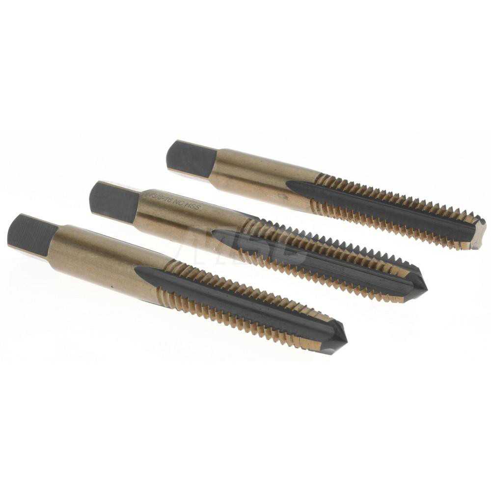 Import - Tap Set: 3/8-16 UNC, 4 Flute, Bottoming Plug & Taper, High ...