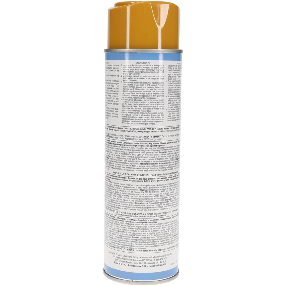 Made in USA - Striping Spray Paint: Equipment Yellow | MSC Direct