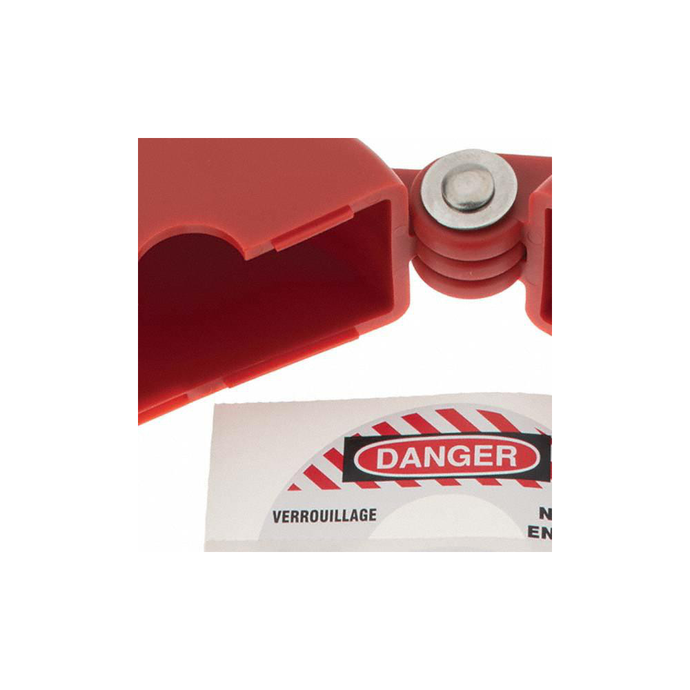 Brady - Gate Valve Lockout: 1" Valve Handle Width, 1 Padlock Max, 3/8 ...