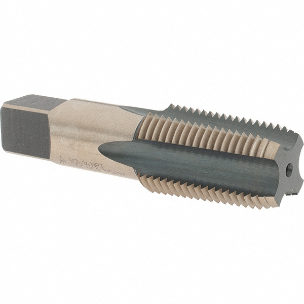 Made in USA - Standard Pipe Tap: 1/2-14, NPT, 4 Flutes, High Speed ...