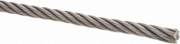 Value Collection - 3/8" Dia, Steel Wire Rope, Priced as 1' Increments ...