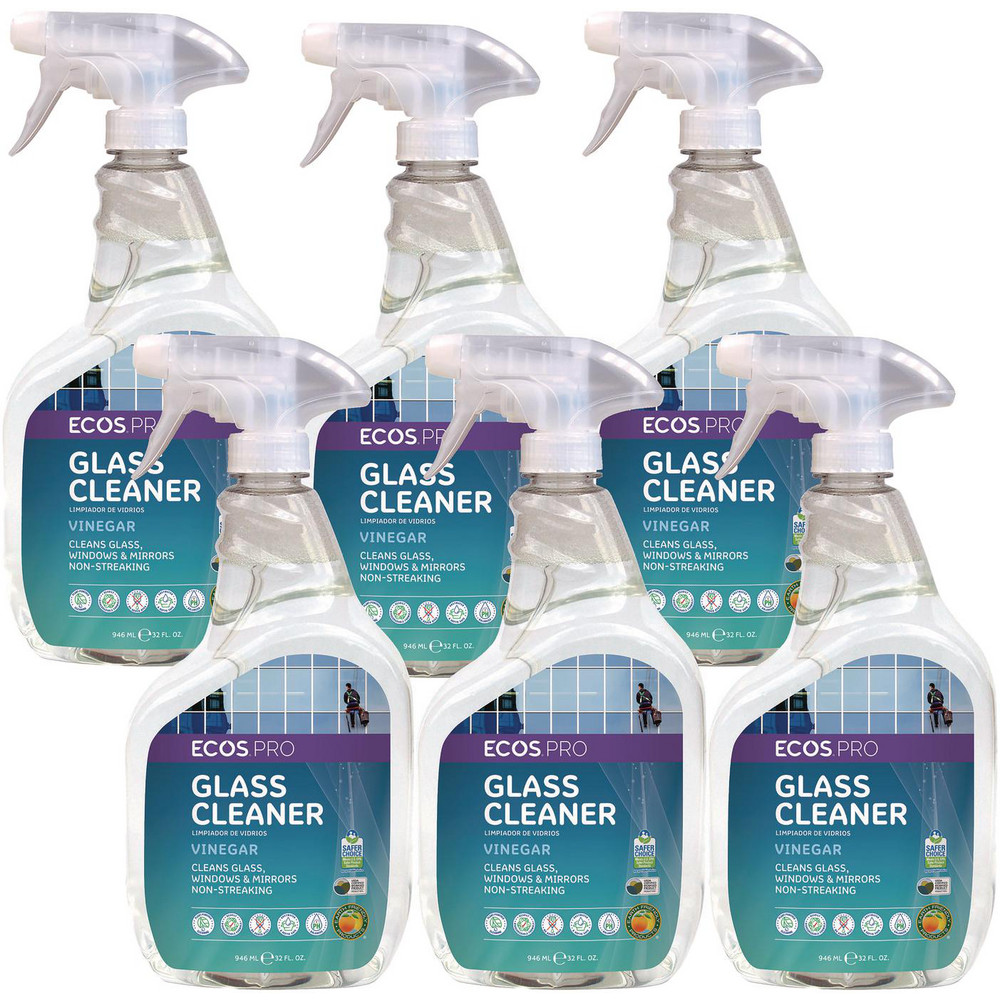 ECOS - Glass Cleaner, Vinegar Scent, 32 oz Spray Bottle, 6/Carton | MSC ...